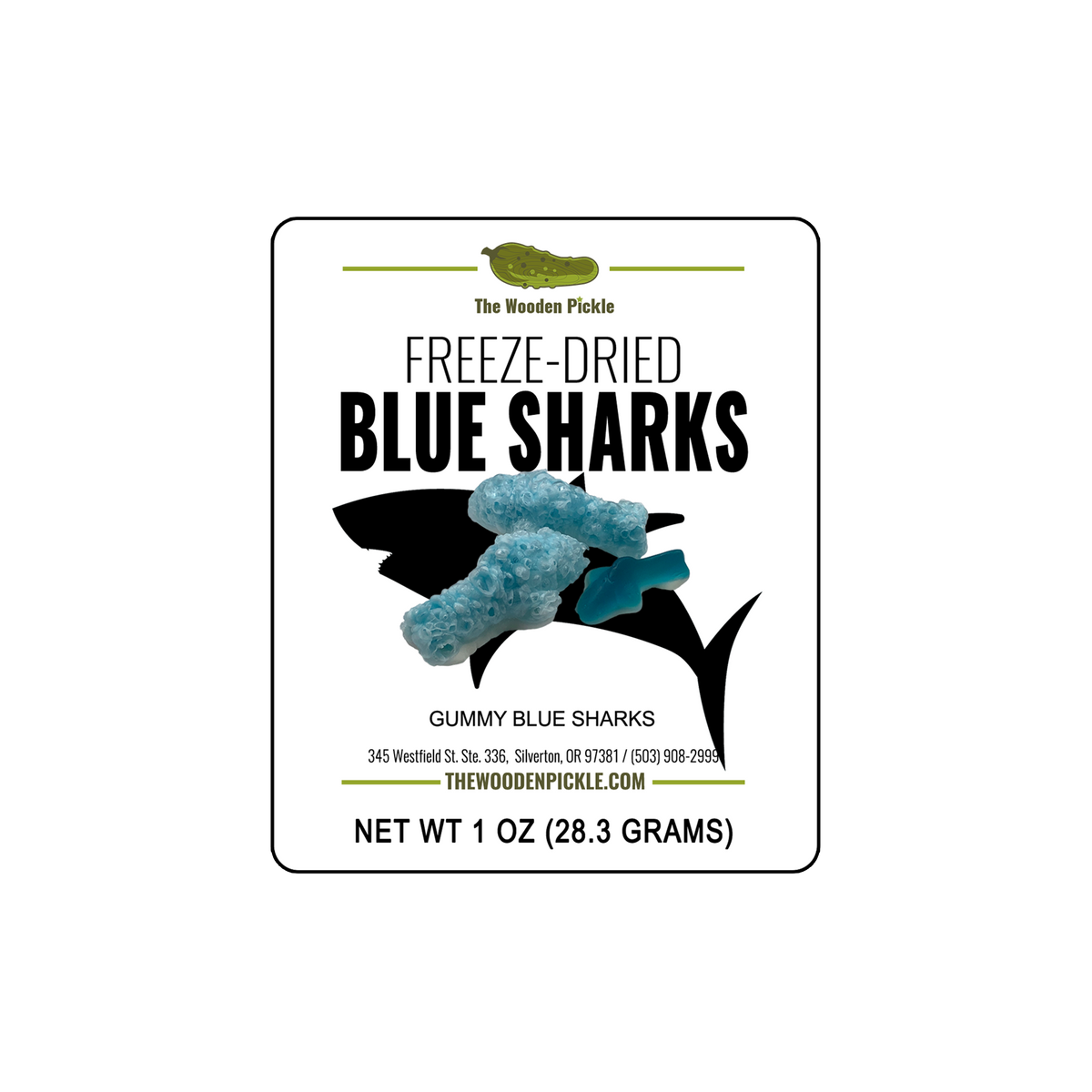 Freeze Dried Candy Gummy Sharks – The Wooden Pickle